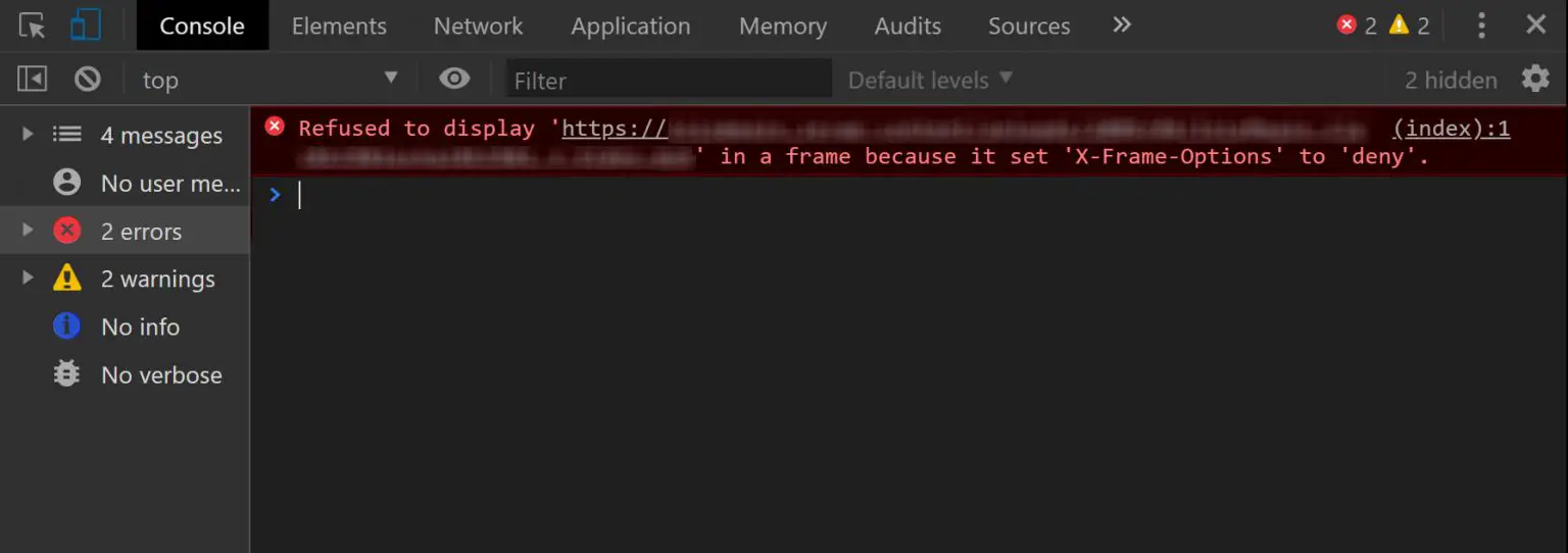 Nginx Problem Refused To Display Url In A Frame Because It Set X Frame Options To Deny